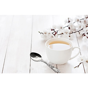 DecorRack 12 pieces Teapoons, Food Grade Stainless Steel Teaspoons, 5.5 inches, Flatware for Home, Restaurant, Dishwasher Safe. (12 Pack)