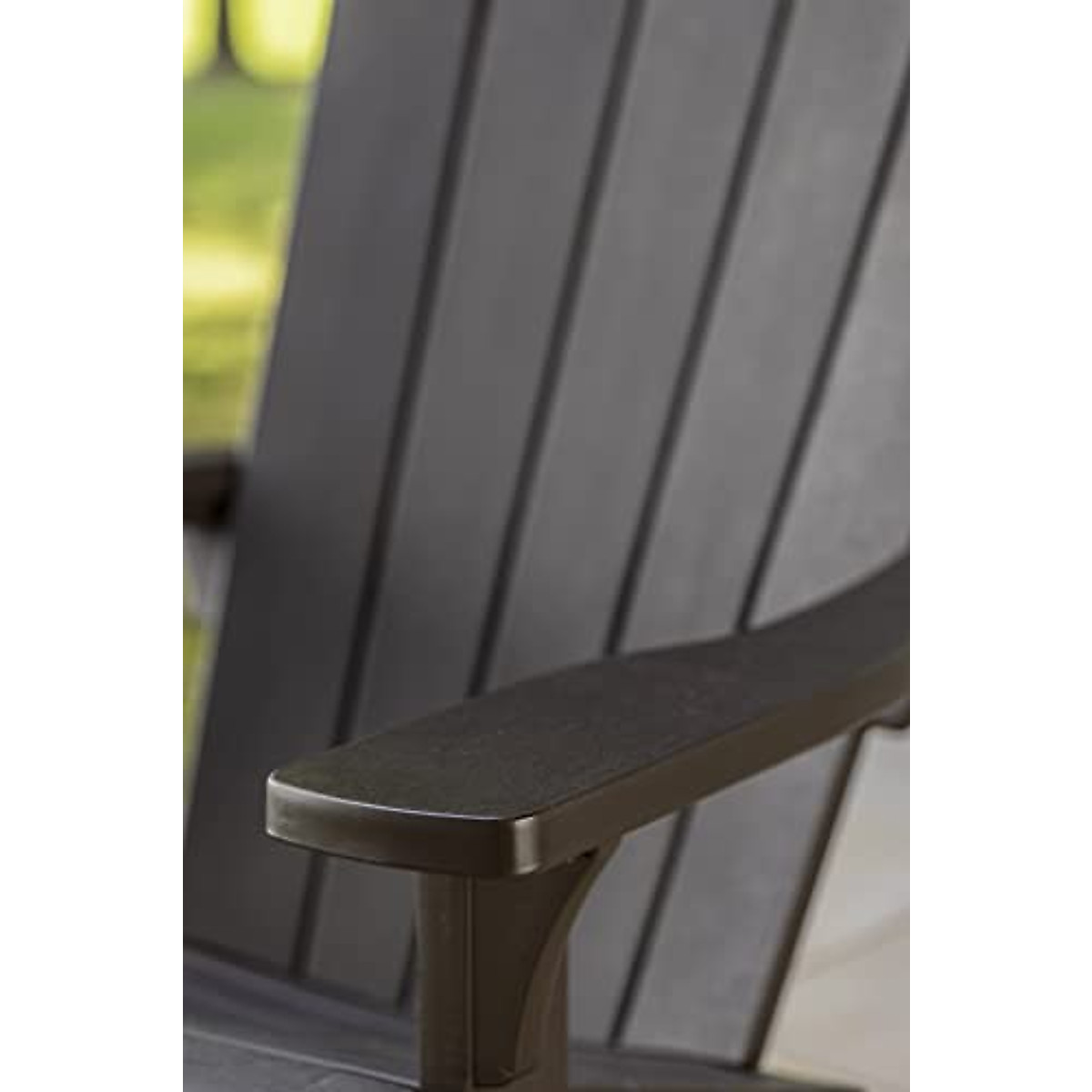Keter Adirondack Rocker Resin Outdoor Furniture Patio Chair -Perfect for Porch, Pool, and Fire Pit Seating, Dark Grey