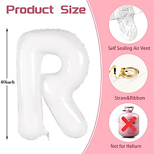 40inch Bride Balloons - Jumbo Bride to Be Balloons for Bridal Shower Bachelorette Party Decorations and Engagement Party Supplies （White）