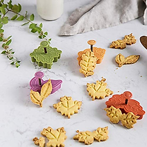 Yunko Cake Leaves Baking Pie Crust Cutters Set of 4