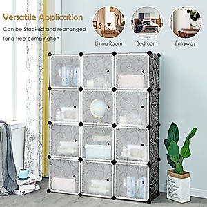 HAPPYGRILL Portable Closet Wardrobe Clothes Cabinet Bedroom Armoire DIY Storage Organizer Cubes for Bedroom Travel