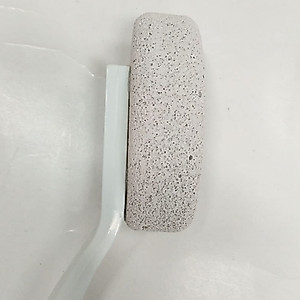 2Pcs Pumice Stone Brush Pedicure Tools Handle Hard Skin Remover for Foot Hands File Exfoliation (Blue)