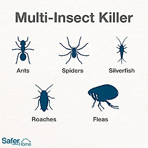 Safer Brand Safer Home SH110 Indoor Ant, Fly, Roach, Spider, Silverfish & Flea Killer Ready-to-Use Spray – Made with Natural Oils – 24 fl oz, Blue