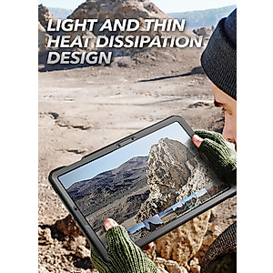 SUPCASE Unicorn Beetle Pro Series Case Designed for Samsung Galaxy Tab S8 (2022) / Galaxy Tab S7 (2020), with Built-in Screen Protector & S Pen Holder Full-Body Rugged Heavy Duty Case (Black)