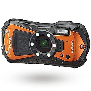 Ricoh WG-80 Orange Waterproof Digital Camera Shockproof Freezeproof Crushproof (International Version)