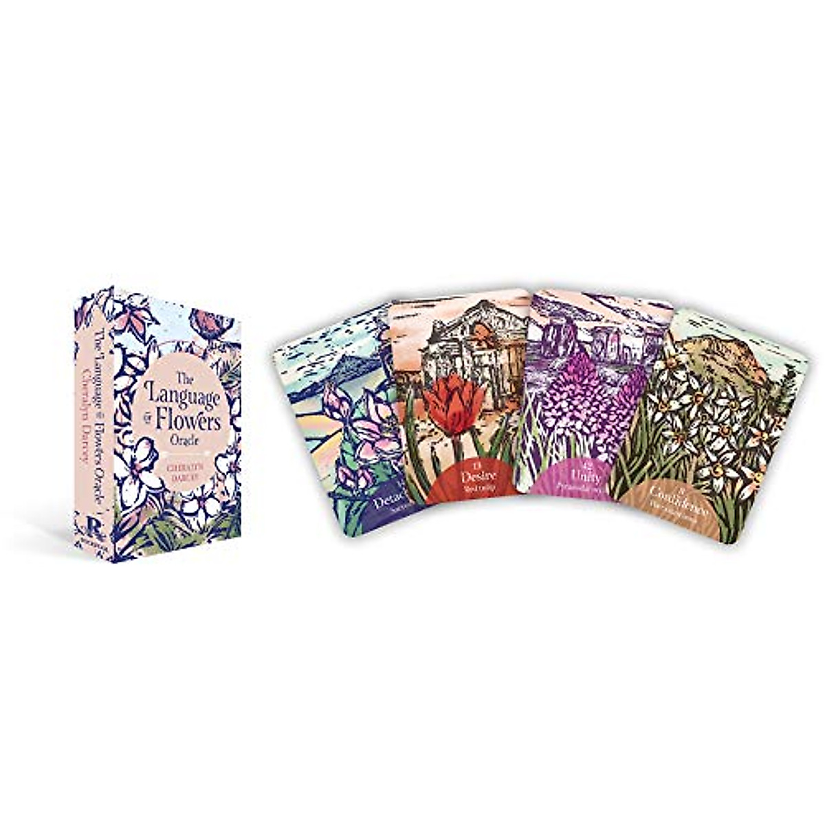 The Language of Flowers Oracle: Sacred botanical guidance and support (44 Full-Color Cards and 144-Page Guidebook) (Rockpool Oracle Card Series)