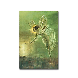 Canvas Painting Wall Picture Printing Wall Art Victorian Painting Antique Oil Painting Fairycore Whimsigoth Decor Classical Painting Fairy Art Cottagecore Wall Art Suitable for Living Room Bedroom Office Decoration 8x12inch-wood Frame