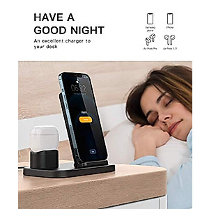 BEACOO Angle Adjustable Wireless Charger, 2 in 1 Wireless Charging Station for iPhone and AirPods, Charging Dock for AirPods Pro/2/1, 7.5W Qi Fast Charger for iPhone 14/13/12/11 Pro Max/Xr/XS Max/X