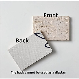 GISELA D Photo Props Natural Stone Ornaments Jewelry Cosmetics Storage Tray Lipsticks Jewellery Shooting Decoration Photography Props (white-2pcs（5.9×3.9inches）)