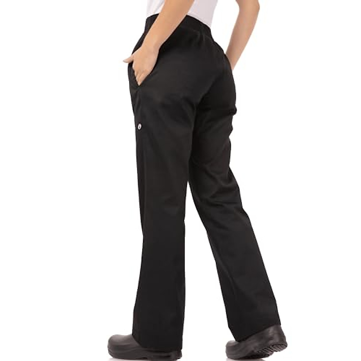 Chef Works Women's Essential Baggy Chef Pants, Black, Medium