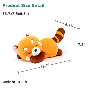 Adorlynetty Red Panda Stuffed Animal Pillow Panda Plushie Red Panda Plush Toy Gift for Kids Girlfriend Birthday 13.7" Panda Plush