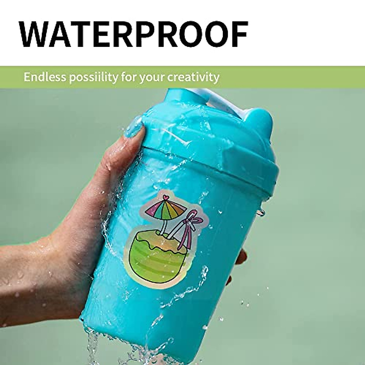 Stampcolour 50 Sheets Holographic Printable Vinyl Sticker Paper for Cricut,Glossy Decal Paper,Self-Adhesive Labels Crafts,Dries Quickly Tear Resistant-for Any Epson HP Canon Sawgrass Inkjet Printer A4