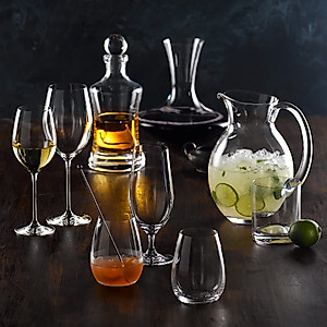 Waterford Marquis Personalized Moments 18.6oz Stemless Wine Glasses, Set of 4 Custom Engraved Crystal Wine Glasses for Red, White or Blush Wine