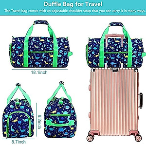 Duffle Bag for Boys Sport Gym Bags,Gymnastics Dance Bag,Travel Bag Overnighter Sleepover Bag with Shoe Compartment & Wet Pocket Teens Weekender Carry On Bag