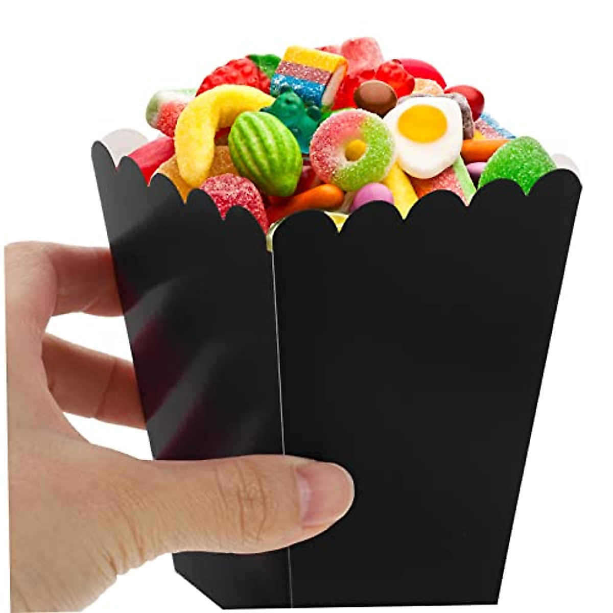 BESTonZON 50pcs Popcorn Boxes Popcorn Popcorn Box Candy Gift Box Disposable Food Containers Cookie Gift Boxes Popcorn Buckets for Theater Popcorn Treat Boxes Movie Night Snack Trays Mini