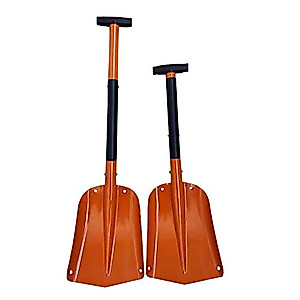 Snow Shovel, Moonite Detachable Portable Compact Emergency Snow Shovel for Driveway, Sturdy Metal Snow Shovel with Extendable Handle, Perfect for Garden Car Driveway Camping Outdoor Activities