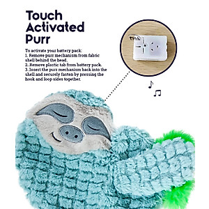 Petstages Purr Pillow Snoozin' Sloth Soothing Plush Cat Toy