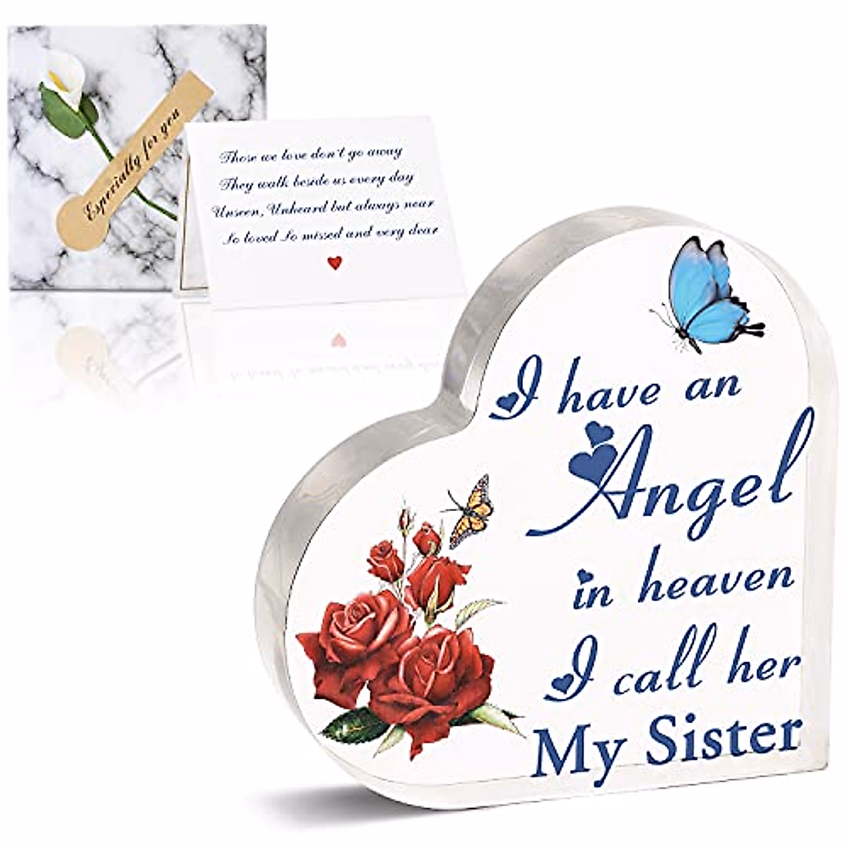 culivis Personalized Memorial Gift for Sister Loss of Sister Sympathy Gifts Sister You Left Me Beautiful Memories Beautiful Memories Sister Gifts Sister in Heaven
