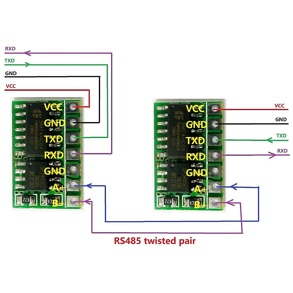 3.3V Auto RS485 to LvTTL RS232 Transceiver Converter SP3485 Module (4)