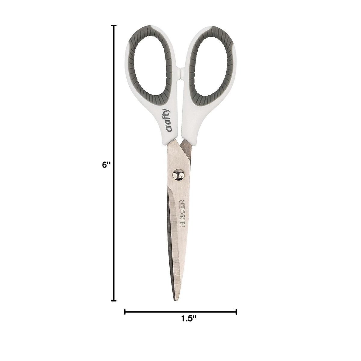 SINGER 6-1/2 inch Craft Scissors with Comfort Grip, Set of 3