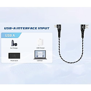AGOZ Apple MFI Certified USB to Lightning Cable, 90 Right Angle Short iPhone Charging Cable Cord, for iPhone 14, 13, 12 Pro Max, SE, 11 Pro Max, Xs XR (6 inch)