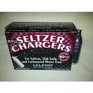 wireless 40 soda chargers - 8g wireless seltzer water cartridges - 4 boxes of 10F