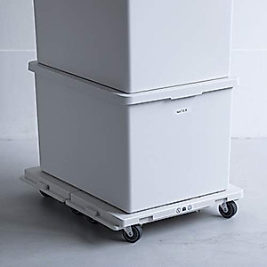MUJI 82007848 Polypropylene Flat Dolly That Can be Connected to Vertical or Horizontal, Approx. Width 10.8 x Depth 16.1 x Height 3.0 inches (27.5 x 41 x 7.5 cm)