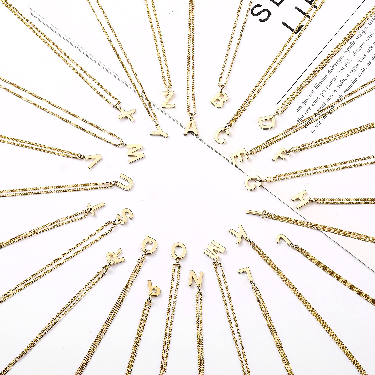 FISSEN JEWELRY Initial Necklaces for Women Trendy Letter Necklace 14K Gold Plated Initial Choker Necklace Dainty Gold Necklace Personalized Gifts for Women Girls