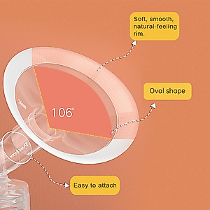 PumpMom-us 21mm Flanges Compatible with Spectra S2 Spectra S1 9 Plus Breastpumps Accessories, Replacement Breast Shield for Spectra Pump Parts and Spectra Flange
