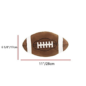 XIZHI 11 inch Football Plush Pillow Fluffy Stuffed Throw Pillows Football Sports Ball Pillow Soft Durable Sports Toy Sofa Room Decoration