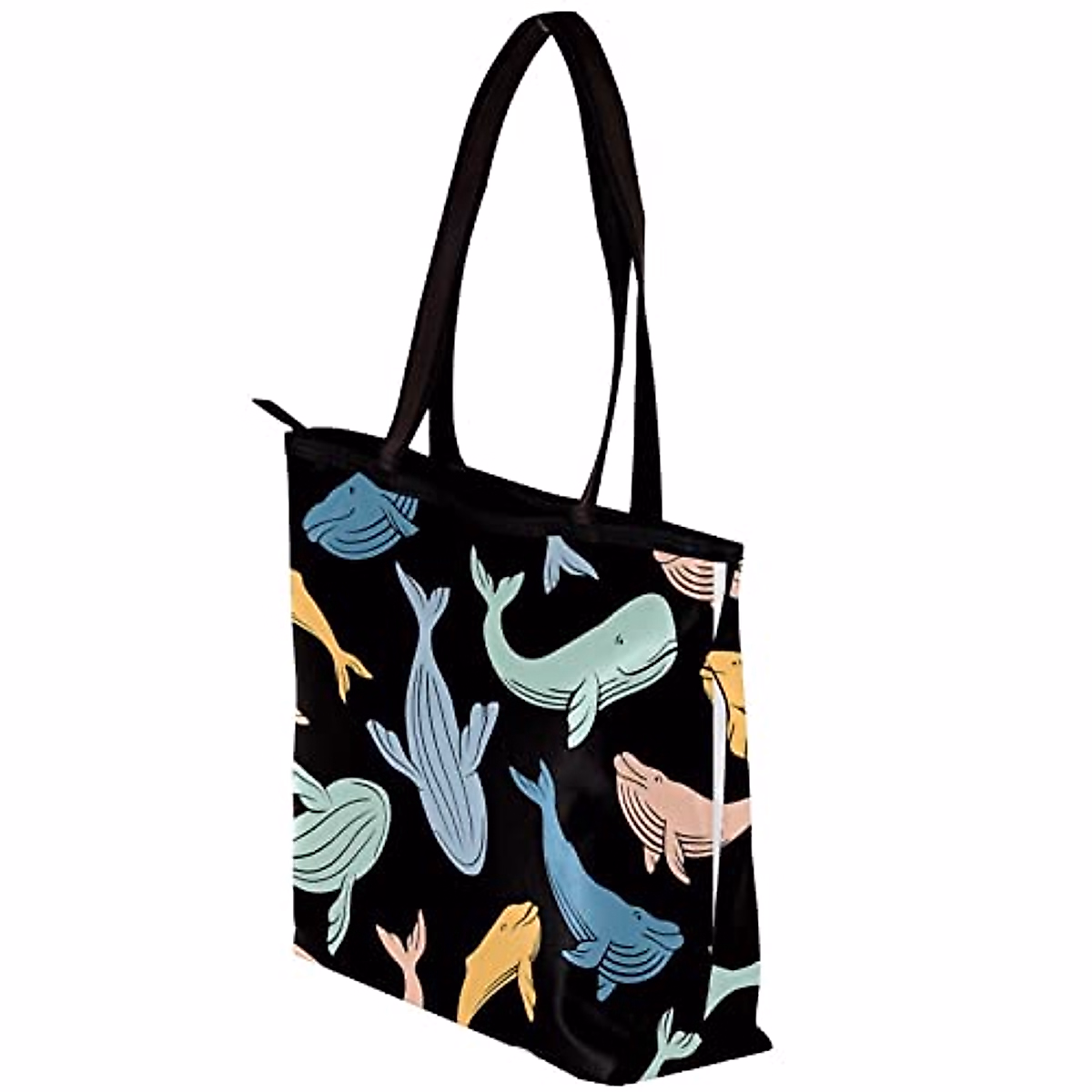 Tote Bag Women Satchel Bag Handbag Stylish Tote Handbag for Women Hobo Bag Fashion Crossbody Bag, Colored Whale Animal Marine Cartoon