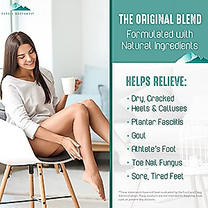 PURELY NORTHWEST-Tea Tree Oil & Peppermint Foot Soak with Epsom Salt-for Stubborn Foot Odor, Athletes Foot Burning & Itching, Damaged Discolored Nails-A Natural Callus Remover 16 Ounces