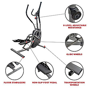 Sunny Health & Fitness Pro Cardio Climber - SF-E3914, Gray