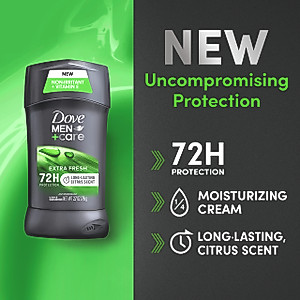 Dove Men + Care Antiperspirant Deodorant, 72hr Sweat & Odor Protection, Vitamin E, Triple Moisturizer, 4 Pack