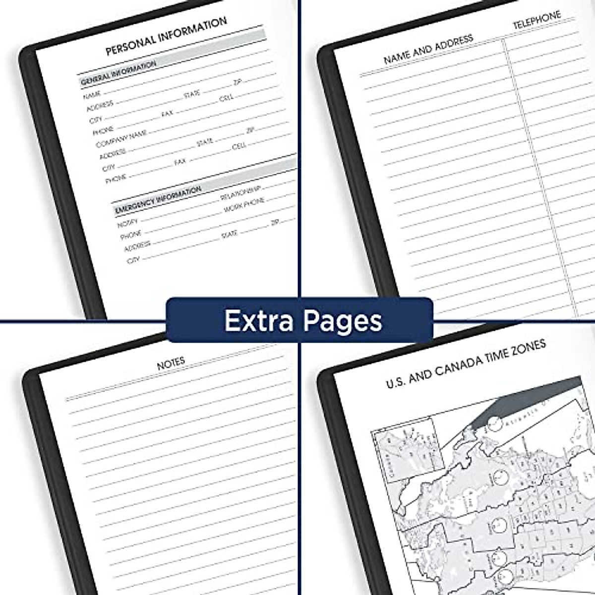 AT-A-GLANCE 2023-2024 Pocket Calendar, 2 Year Planner, 3-1/2" x 6", Pocket Size, Black (7002405)