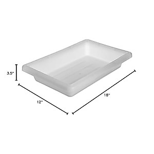 Carlisle FoodService Products Storplus Food Storage Container with Stackable Design for Catering, Buffets, Restaurants, Polyethylene (Pe), 2 Gallon, White, (Pack of 6)