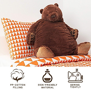 Saderoy 23.6 Inch Giant Simulation Bear Plush Toy Soft Hugging Pillow Animal Stuffed Plush Doll Home Decor Birthday Gift