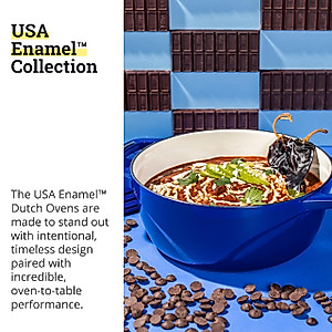 Lodge USA Enamel Dutch Oven, 6 qt., Blue