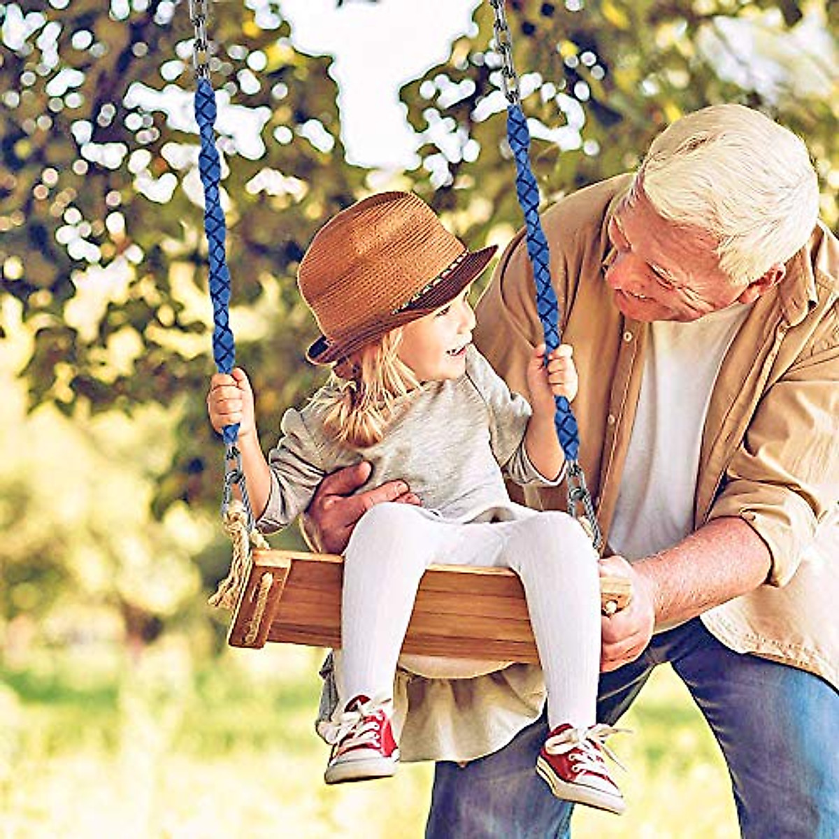 Dakzhou 64inch Stainless Steel 304 Permanent Rust Chain (2)+ 4 Free Quick Links, 1000LB Load Bearing, for Swing, Yoga, Hammock, sandbag Suspension.