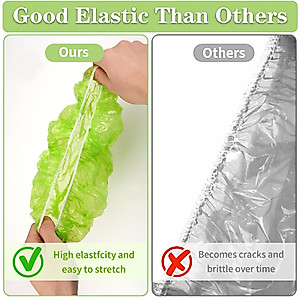 Plastic Bowl Covers Elastic Reusable - 60 PCS Fresh Keeping Bags, 3 Size Food Covers Stretch, Shower Cap Bowl Storage Covers（6/8/10inch）
