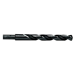 Century Drill & Tool 24731 Pro Grade Black Oxide Drill Bit, 31/64" Reduced Shank