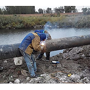 Dovewill Welding Helmet Protective Hood Neck Welder Hat Flame Retardant Cap 2 Colors - Blue