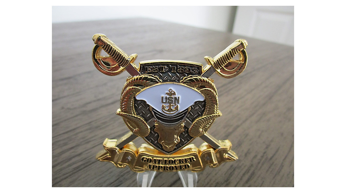 United States Navy CPO Challenge Coin - The Goat Locker Approved