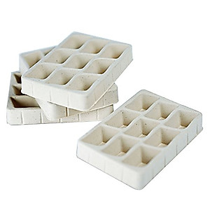 Hives and Honey Alexa Jewelry Armoire, Large, WALNUT & Earring Tray Inserts (4 Pack) Jewelry Storage, Sand (9006-905)