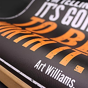 NOFICHE Arthur Williams Inspirational Print Quote Poster Motivational Positive Wall Art Office Classroom Living Room Decor (with Frame 16x30 Inch) 11