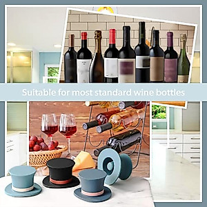 Wine Stoppers, Soft Silicone Wine Bottle Stoppers, Funny Reusable Bottle Caps, Decorative Wine Sealer Preserver Accessory Set Pack of 6 (Multicolored)