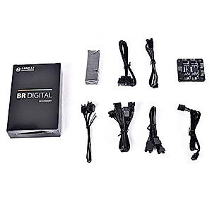 LIAN LI Bora Digital Series RGB BR DIGITAL-3R S, 120mm Addressable RGB LED PWM Fan, 3 Fans Pack - Silver Frame,Sliver