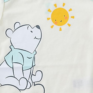 Disney Winnie the Pooh Baby Short Sleeve Bodysuit with Bib and Pants 3 Pack Set