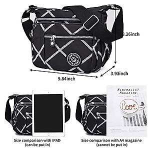 LassZone Womens Tote Bag Ladies Purse Satchel Shoulder Bags Roomy Hobo Handbags Lightweight Nylon Crossbody Bag for Women