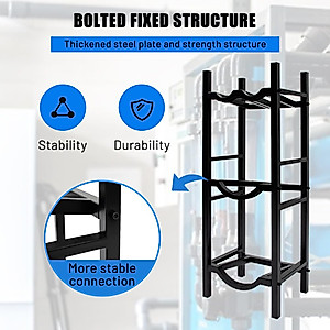 Yeeoy Refrigerant Cylinder Rack with 2x30lb and Other 2 Saving Space, Stable Refrigerant Tank Rack, Cylinder Tank Rack for Gas Oxygen Nitrogen Acetylene Storage